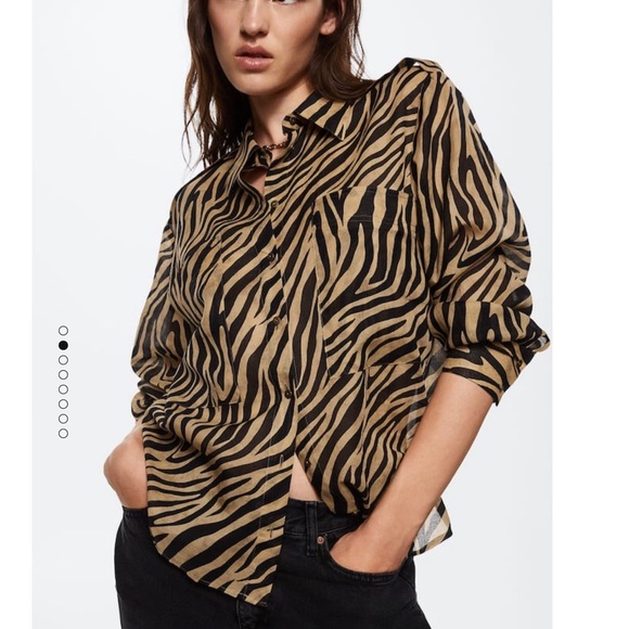 Mango | Tops | Nwt Mango Animal Print Cotton Shirt | Poshmark